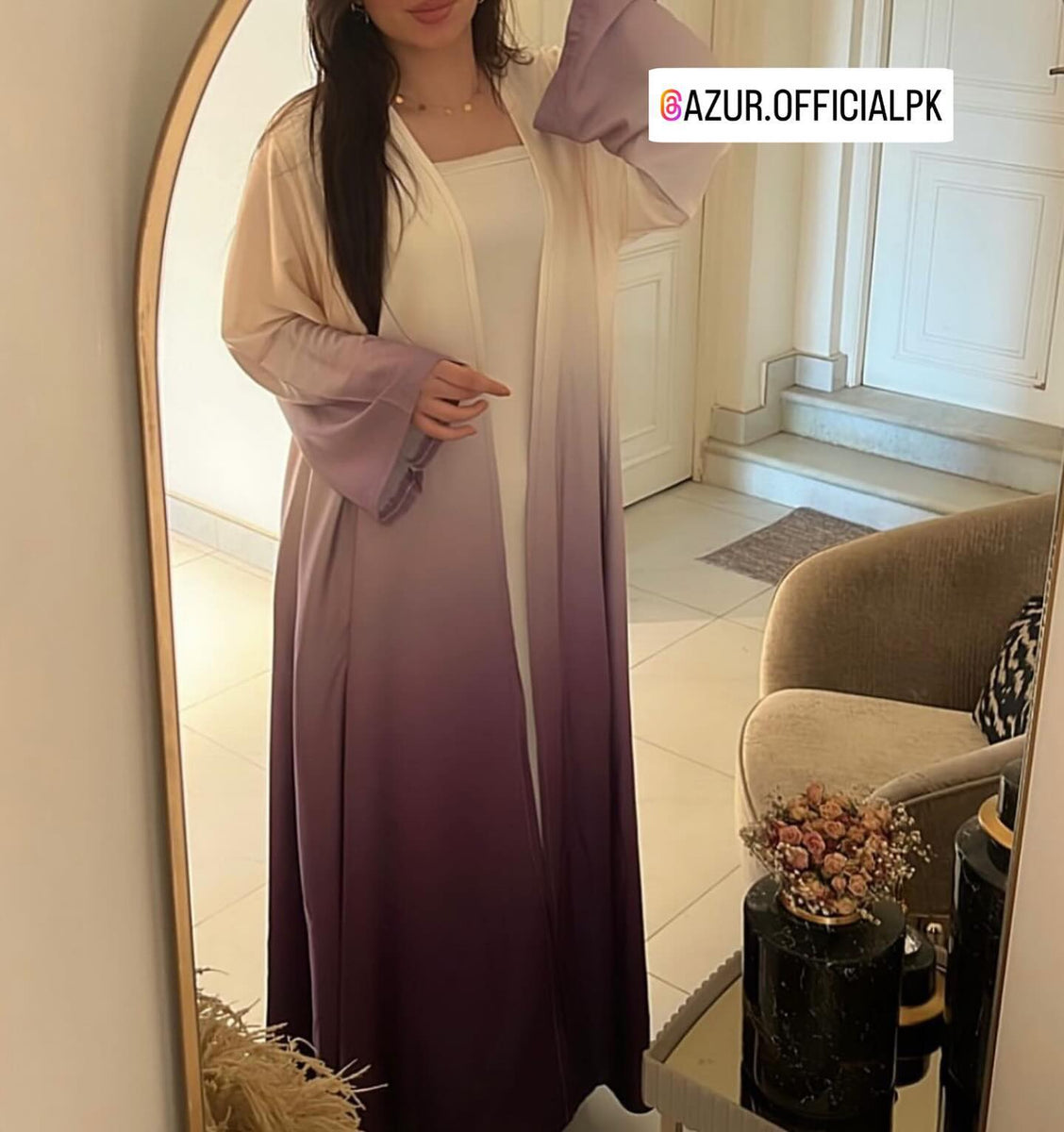 Ombre Elegance Double Georgette Gown Set – Azurofficial